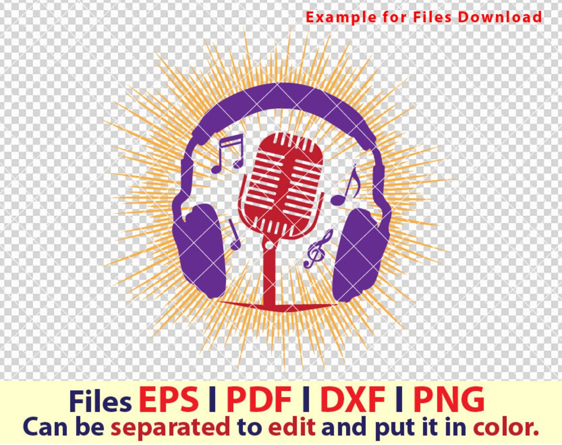 Music Note Svg Microphone Svg Vintage Microphone Svg Music - Etsy