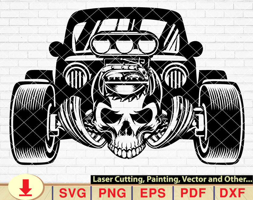 Hot Rod Silhouette Vector - Etsy Canada