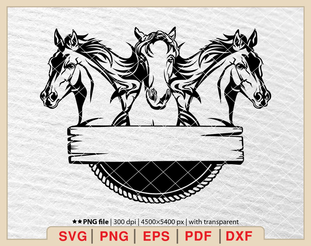 Horse Head Monogram SVG, Printable Horse Vector (digital Download) - Etsy