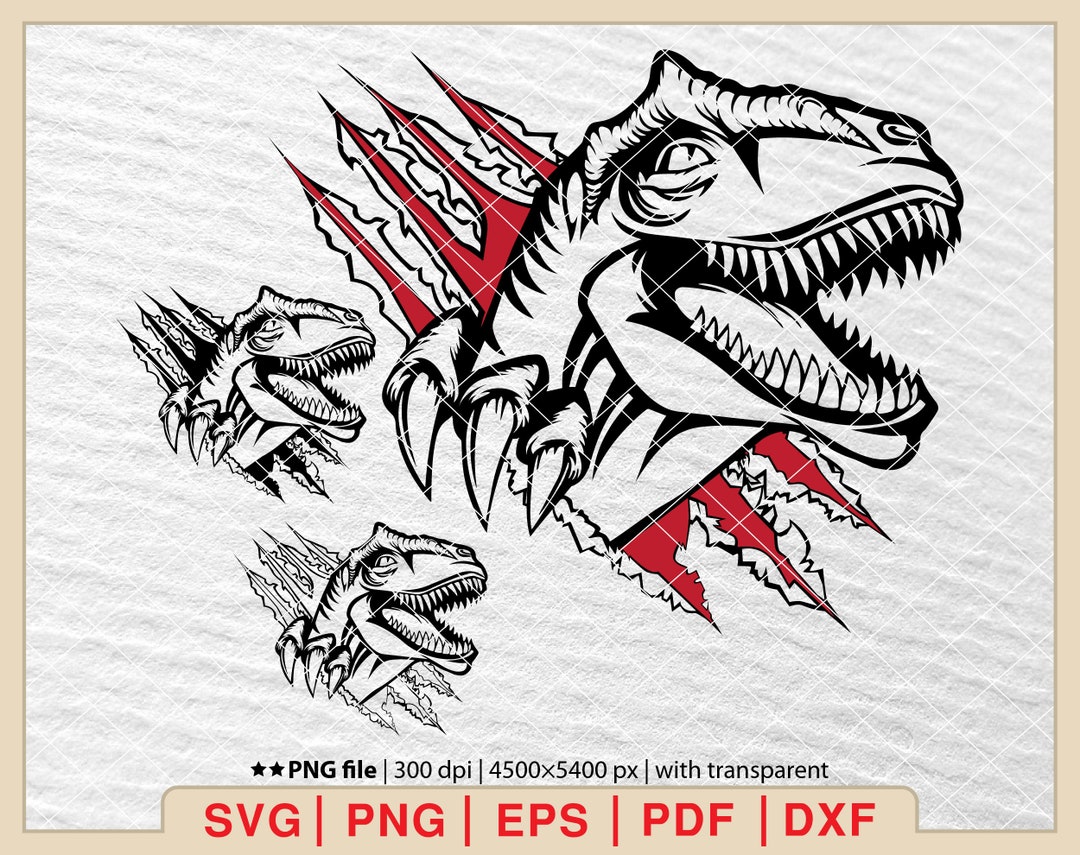T-rex Claws Scratch Svg, Raptor in the Wall Scratch Svg, Raptor Svg ...