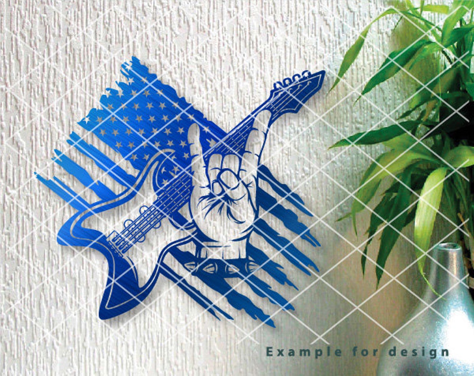 Rock Music and USA Flag Svg Music Note Svg Rock and Roll | Etsy