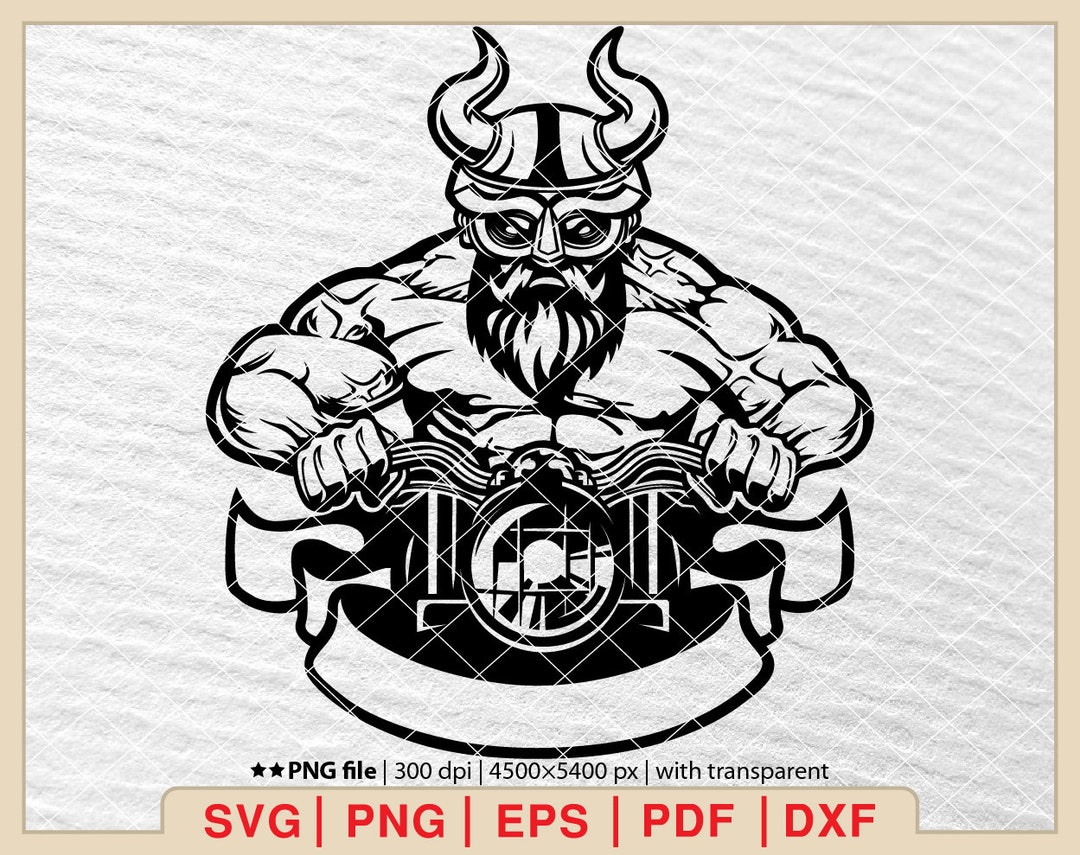 Viking Motorcycle Rider SVG: Chopper Biker Design (digital Files) - Etsy