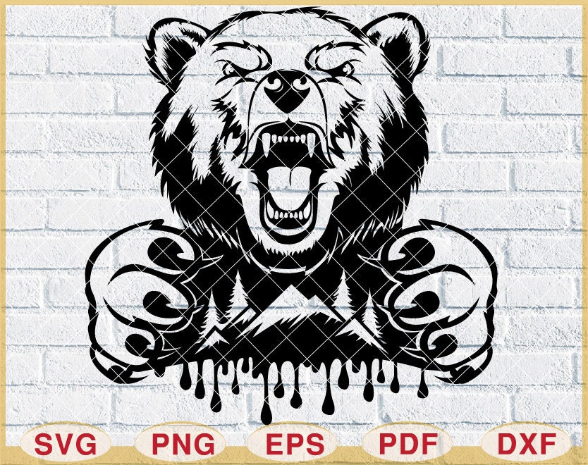 Bear Claw Scratch Svg Bear Head Svg Bear Face Svg Grizzly - Etsy