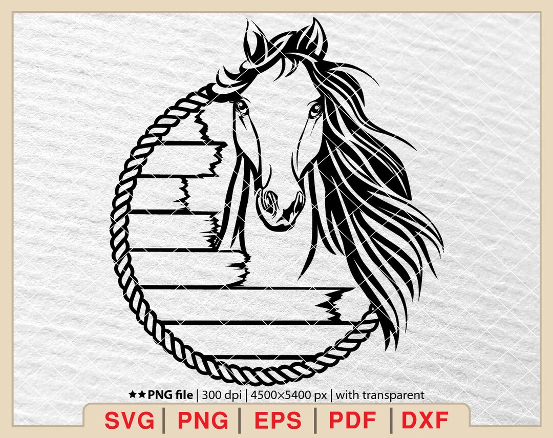 Horse Split Frame Svg, Horse Svg, Horse Monogram Svg, Horse Svg Bundle ...