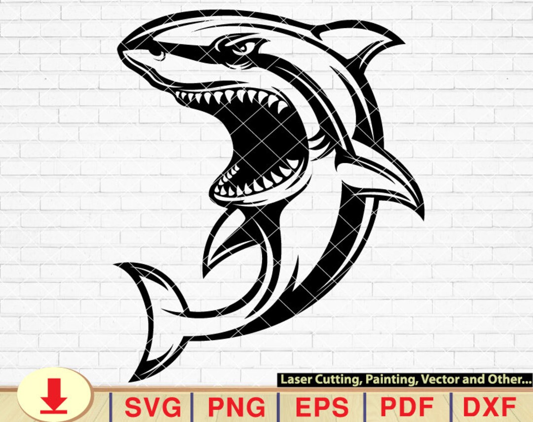 Shark in the Ocean SVG Shark Svg Shark Design Svg Shark - Etsy
