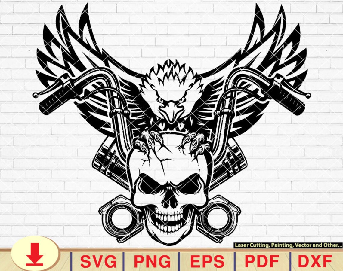 Motorcycle Skull Svgmotorbike Svgmotor Bike Svgmotorcycle - Etsy