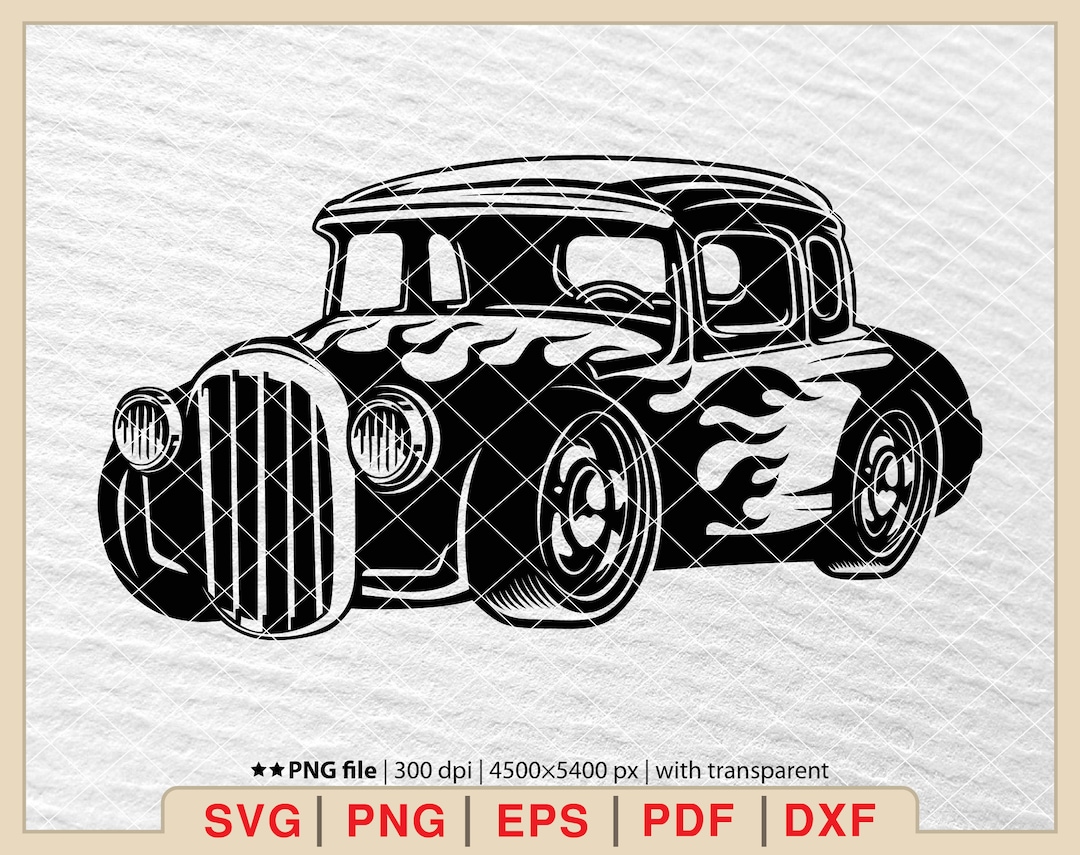 Hot Rod mit Flammen SVG, Oldtimer svg, Oldtimer svg, Oldtimer Auto svg ...