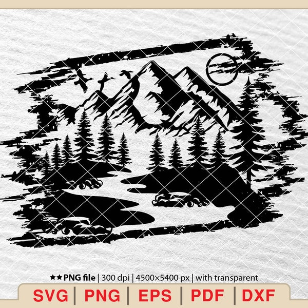 Nature Scene Svg - Etsy