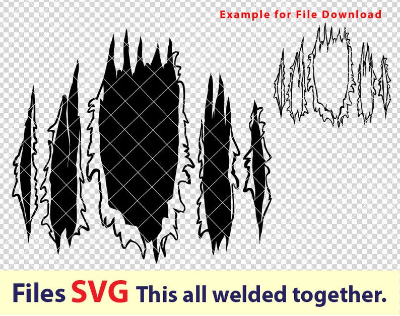 Ripped Svg Scratch Svg Claw Svg Claw Marks Svg Claw - Etsy UK