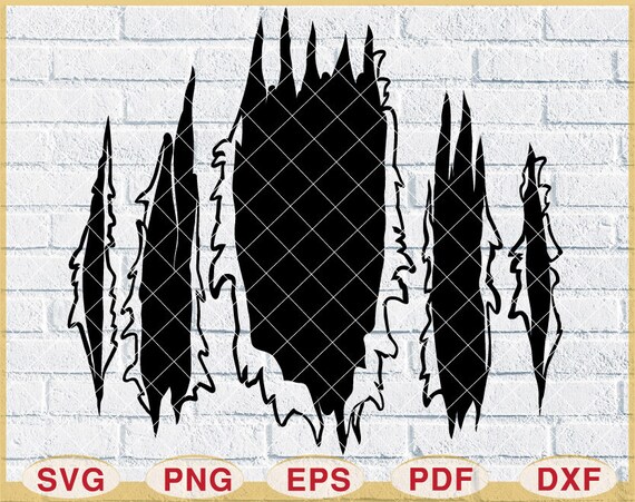 Ripped Svg Scratch Svg Claw Svg Claw Marks Svg Claw - Etsy