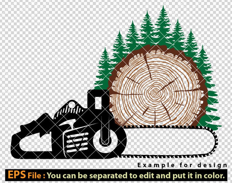 Chainsaw Lumberjack Scene Svg Saw Blade Name Frame Svg - Etsy