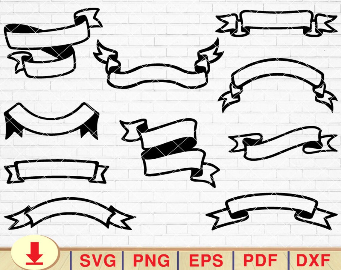 Banner Svg Bundle Banner Ribbon Svg Ribbon Svg Label Svg - Etsy