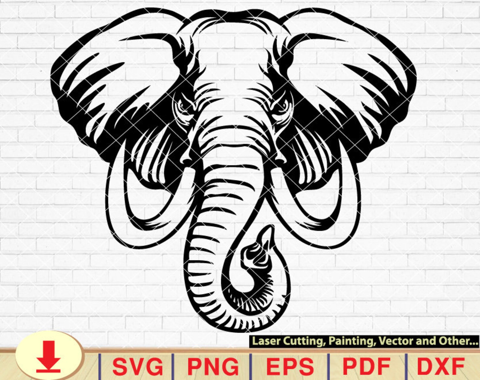 Elephant Head Svg Elephant Tusks Svg Elephant Fangs Svg - Etsy
