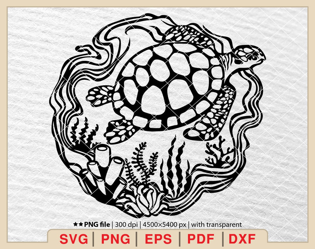 Turtle With Wave Svg, Sea Turtle Svg, Turtle Svg, Turtle in Wave Svg ...
