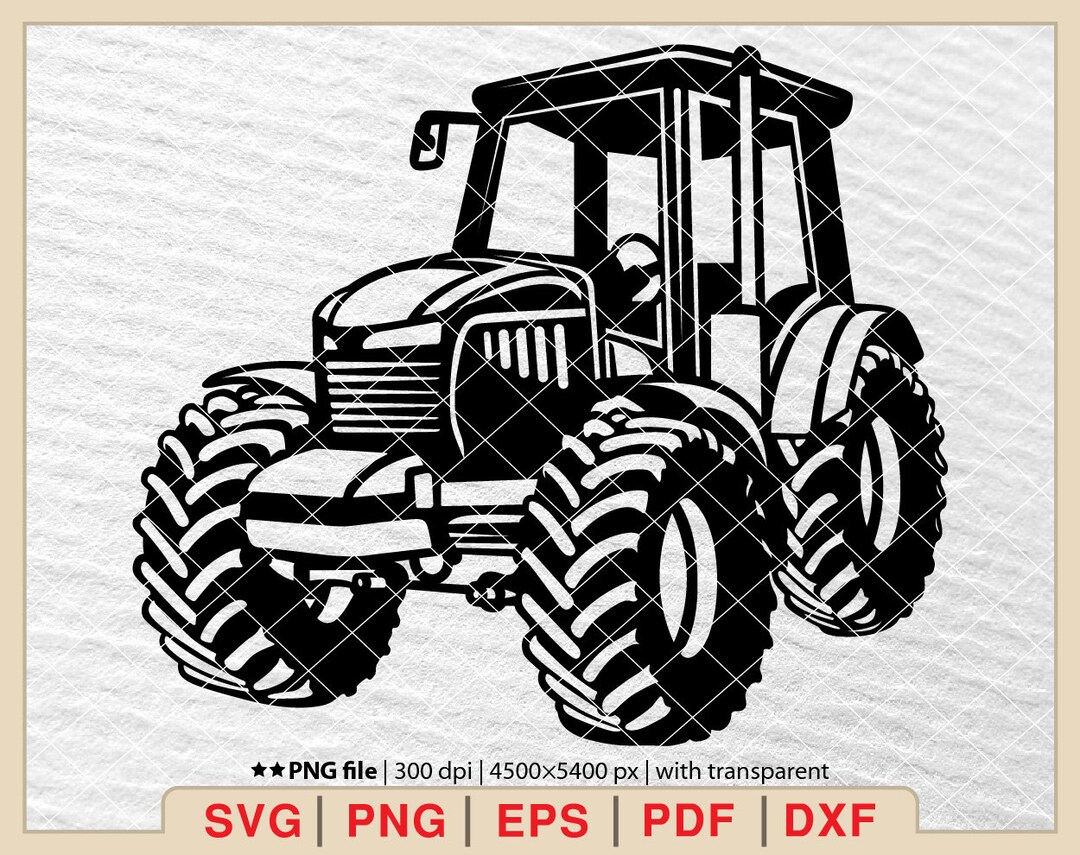 Giant Tractor SVG, Tractor Svg, Tractor Silhouette, Farm Tractor Svg ...