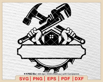 House Repair Builder SVG PNG, Repair Tools Svg, Construction Svg, House ...