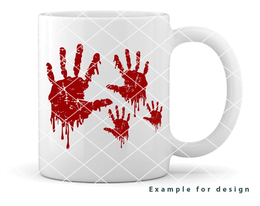 Bloody Handprint SVG, Halloween Horror Blood Splash (digital Files) - Etsy