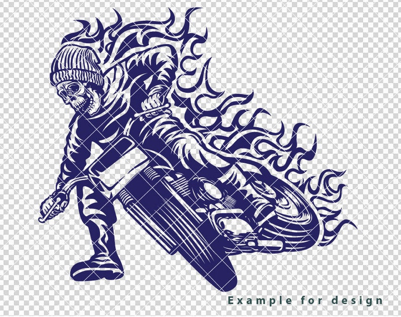 Skeleton Riding Motorcycle Svg Motorcycle Skull Svg - Etsy