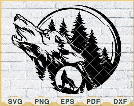 Howling Wolf Svg Wolf Svg Mountain Wolf Svg Wolf Pack Svg - Etsy