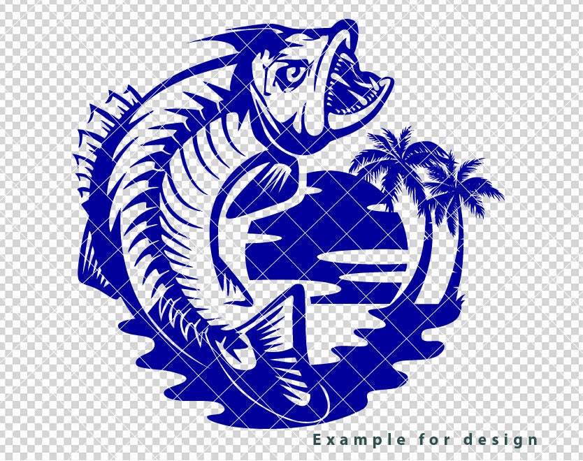 Fish Skeleton Svg Bone Fish Skull Skeleton Fishing Logo - Etsy