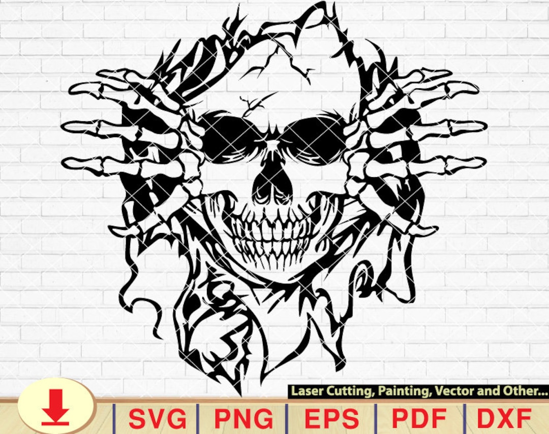 Skull Rip Open Shirt Svg Skeleton Svg Ripped Skull Svg - Etsy UK