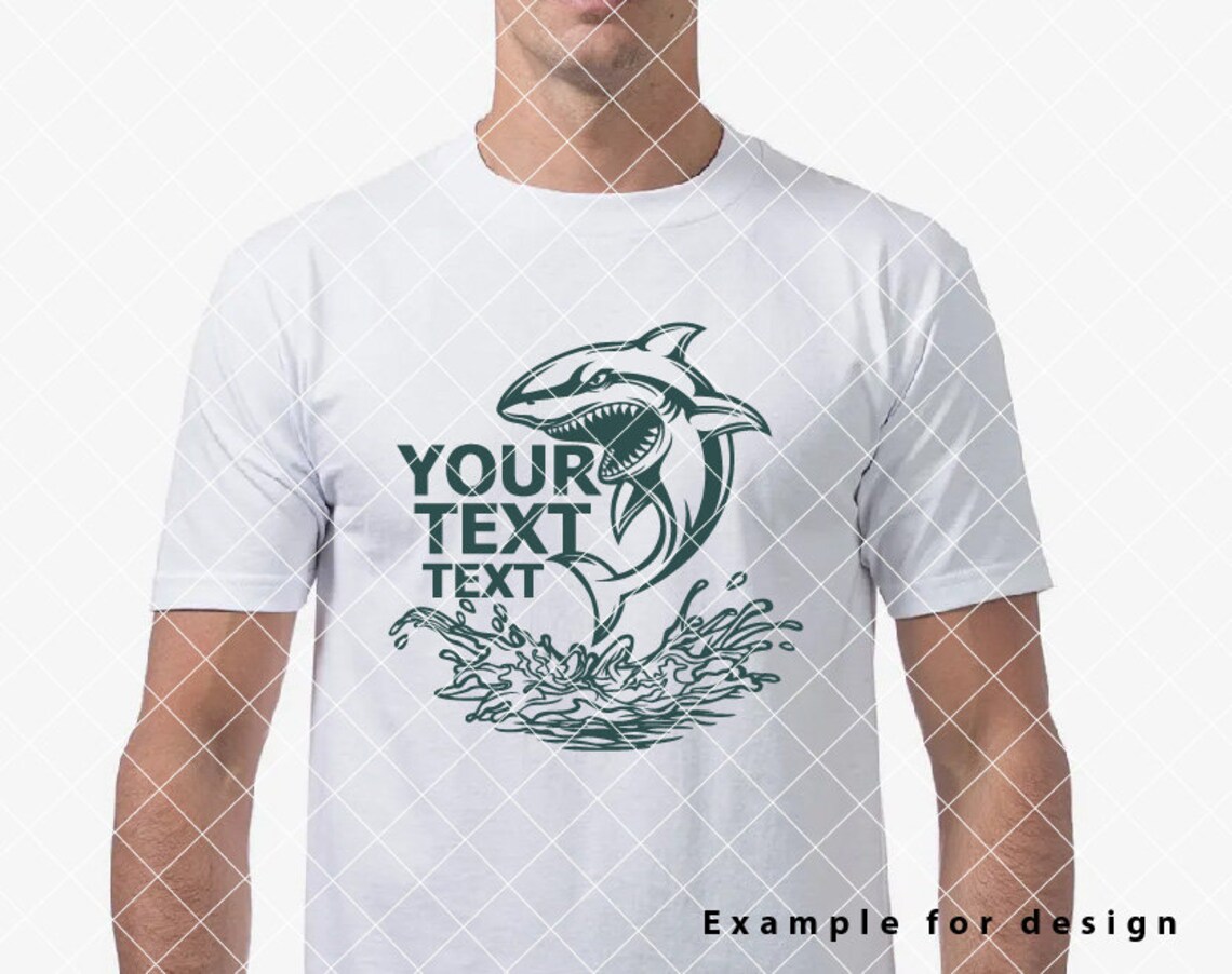 Shark in the Ocean Svg Shark Svg Shark Silhouette Shark - Etsy