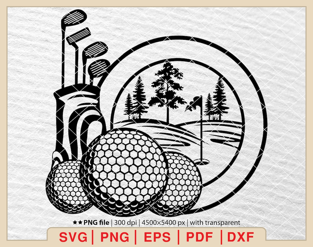 Golfing Scene Svg, Golf Svg, Golfing Svg, Golfer Svg,golfer Silhouette ...
