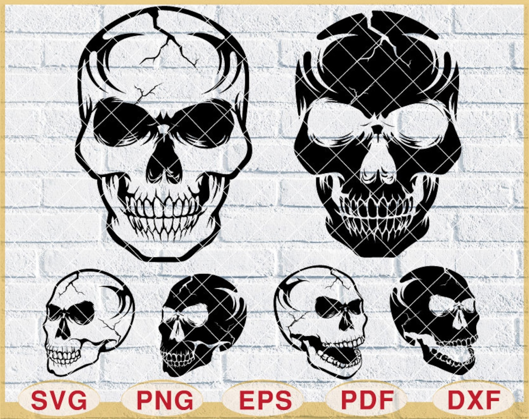 Skull Head Svg Skull Svg Skeleton Svg Skull Svg Bundle - Etsy