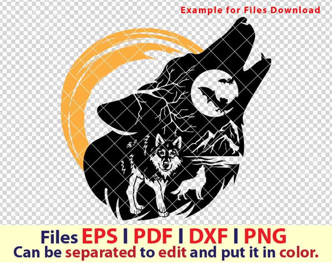 Howling Wolf Svg Wolf Svg Mountain Wolf Svg Wolf Pack Svg - Etsy