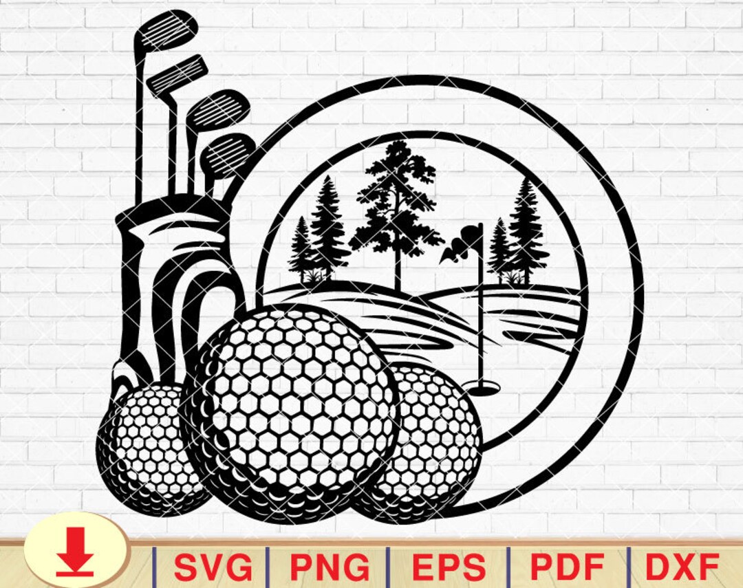 Golfing Scene Svg Golf Svg Golfing Svg Golfer Svggolfer - Etsy