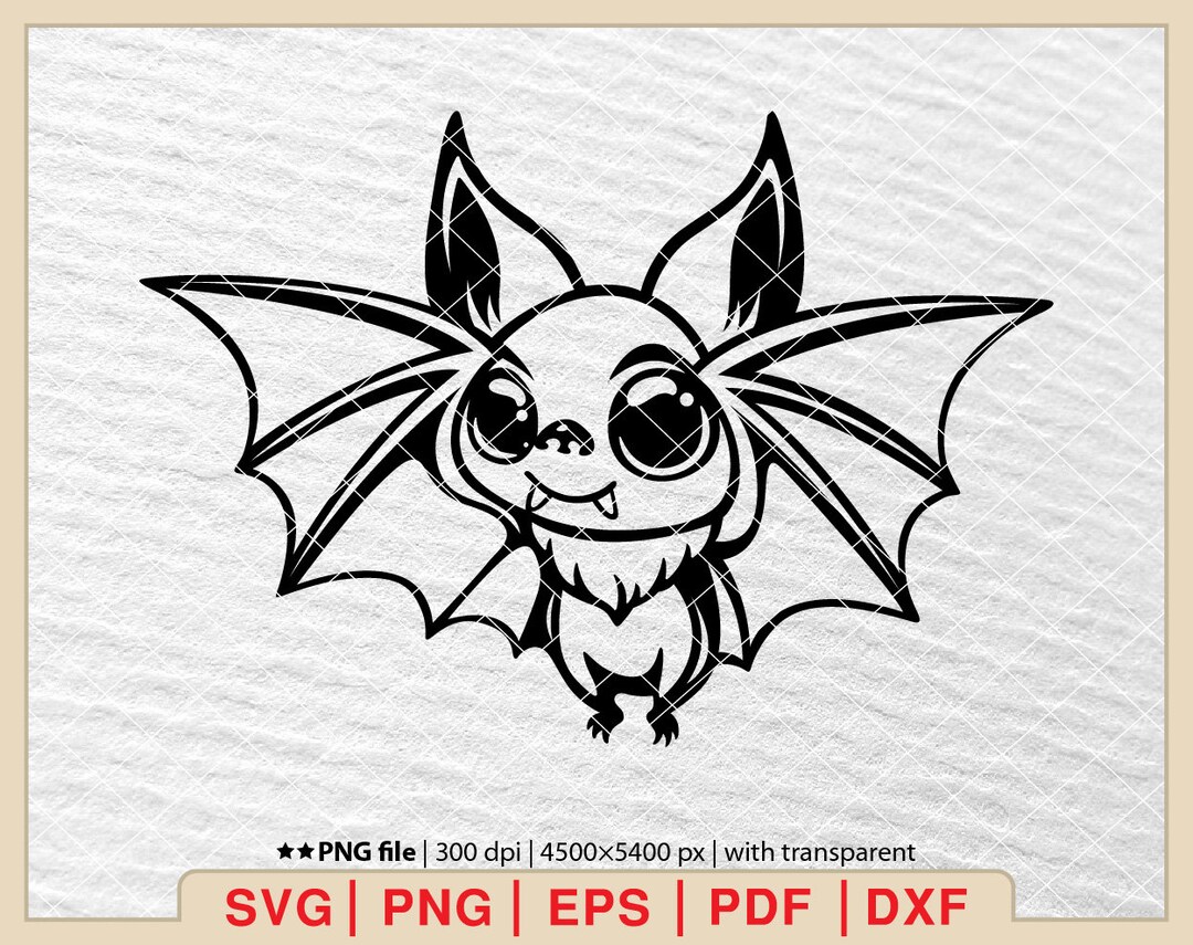 Cute Bat SVG, Halloween Bat Svg, Night Bat Svg, Bat Vector, Halloween ...