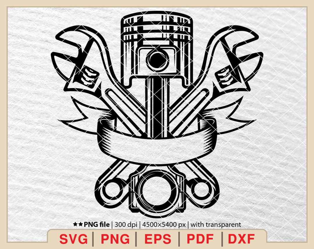 Mechanic Tools SVG: Wrench, Piston, Handyman Logo (digital Files) - Etsy