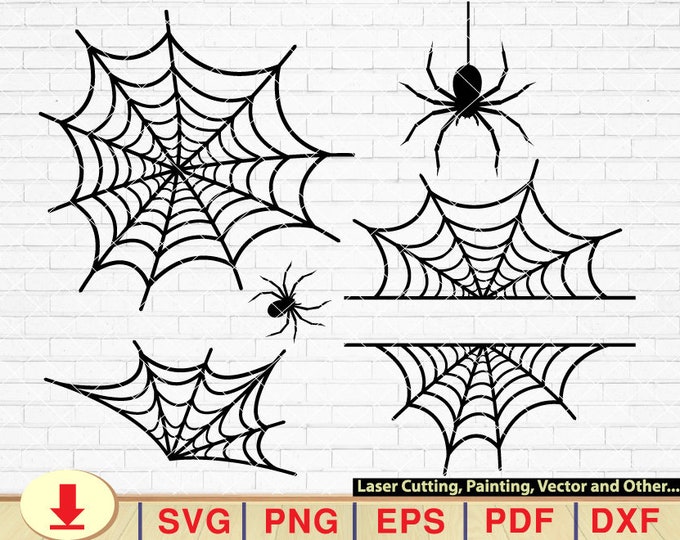 Spider Web Svg - Etsy UK