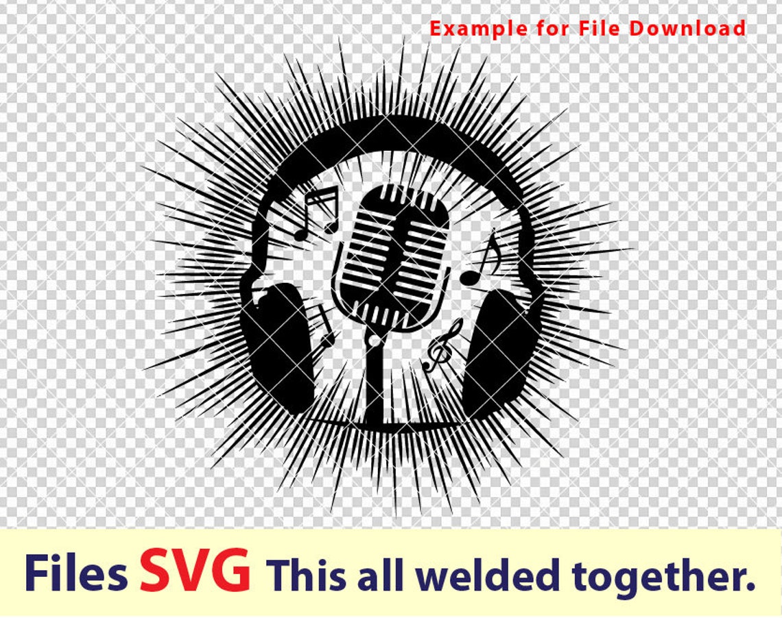 Music Note Svg Microphone Svg Vintage Microphone Svg Music - Etsy