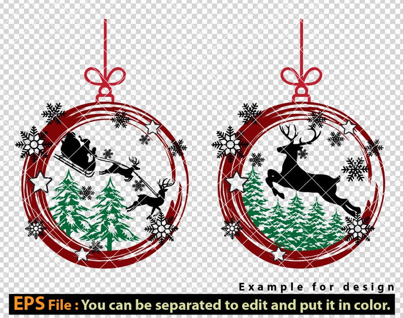 Christmas Scene Svg Winter Scene Svg Deer Scene Svg Santa - Etsy