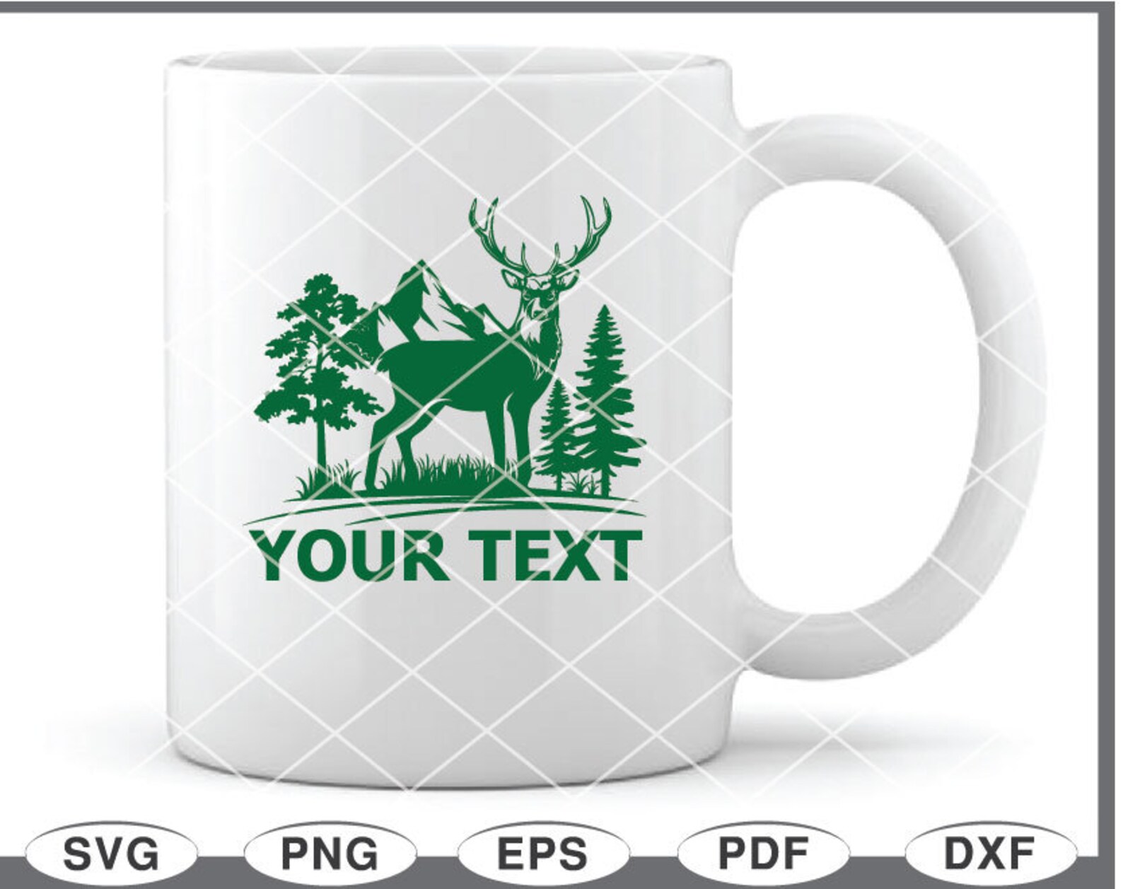 Deer and Mountains Svgdeer Svgwildlife Svgadventure | Etsy