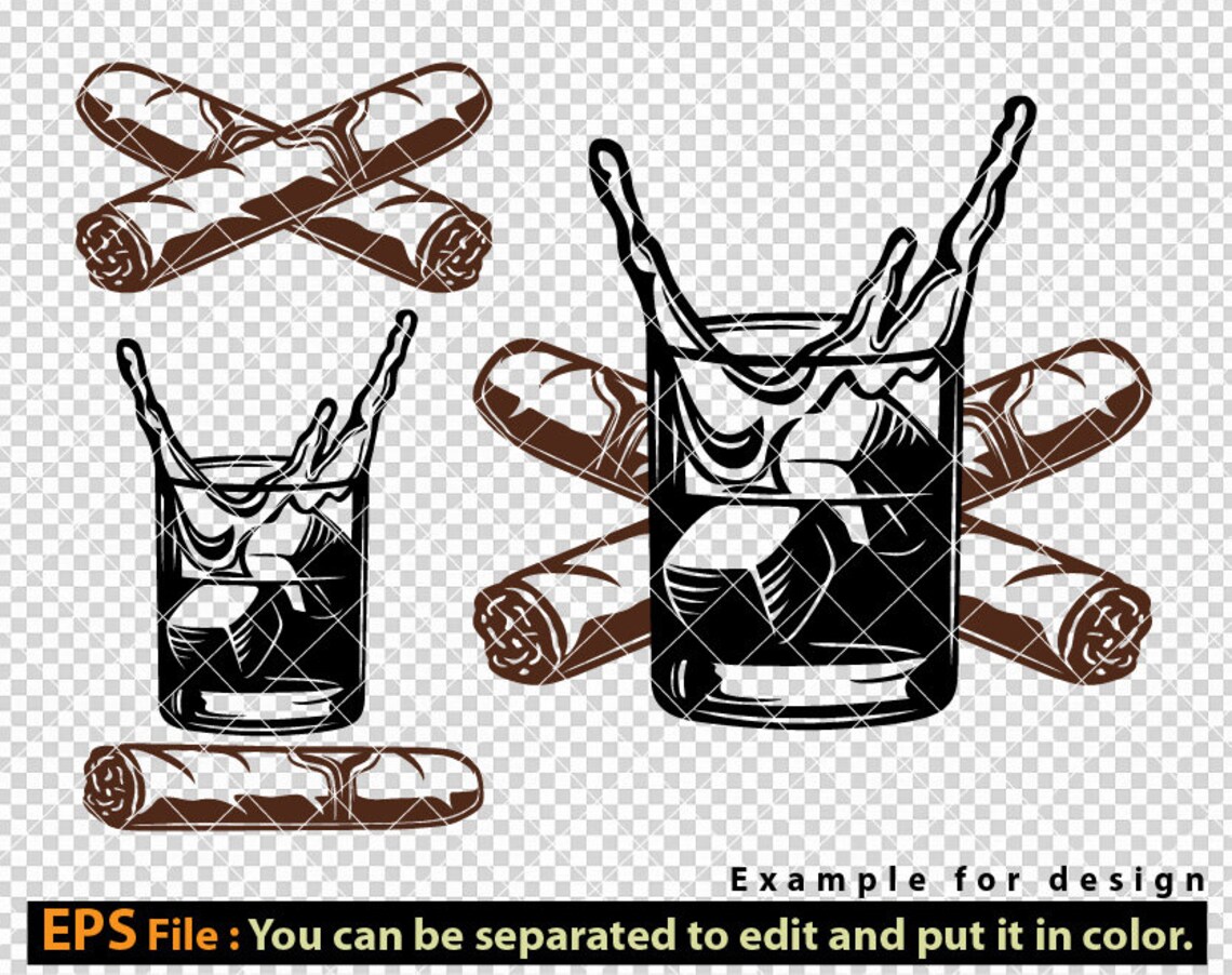 Cigar and Whiskey Svg Bundle Cigar Whiskey Logo Svg Whiskey - Etsy