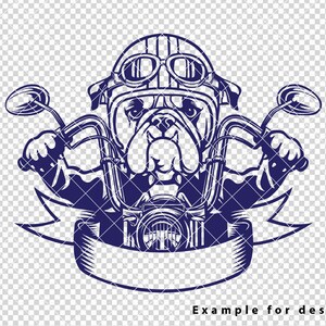 Biker Bulldog SVG: Motorcycle Dog Vector Graphics (digital Files) - Etsy