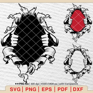 Ripping Open Shirt Svg, Open Shirt Svg, Ripped Svg, Ripped Shirt Svg ...