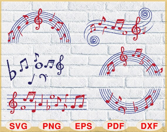 Music Notes Svg Music Svgmusic Clipart Notestreble Clef - Etsy