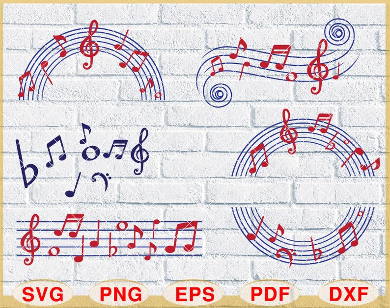 Music Notes Svg Music Svgmusic Clipart Notestreble Clef - Etsy