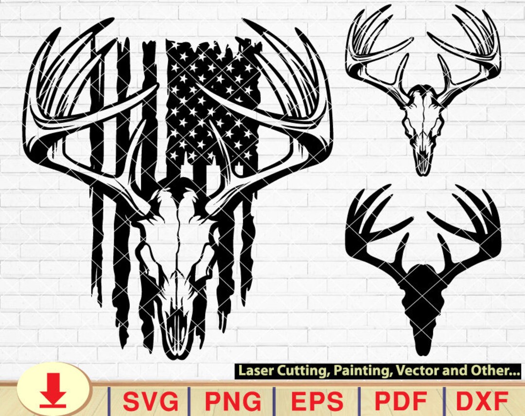 Deer Flag Svg Deer Hunt Flag Svg Hunting Flag Svg Nature - Etsy