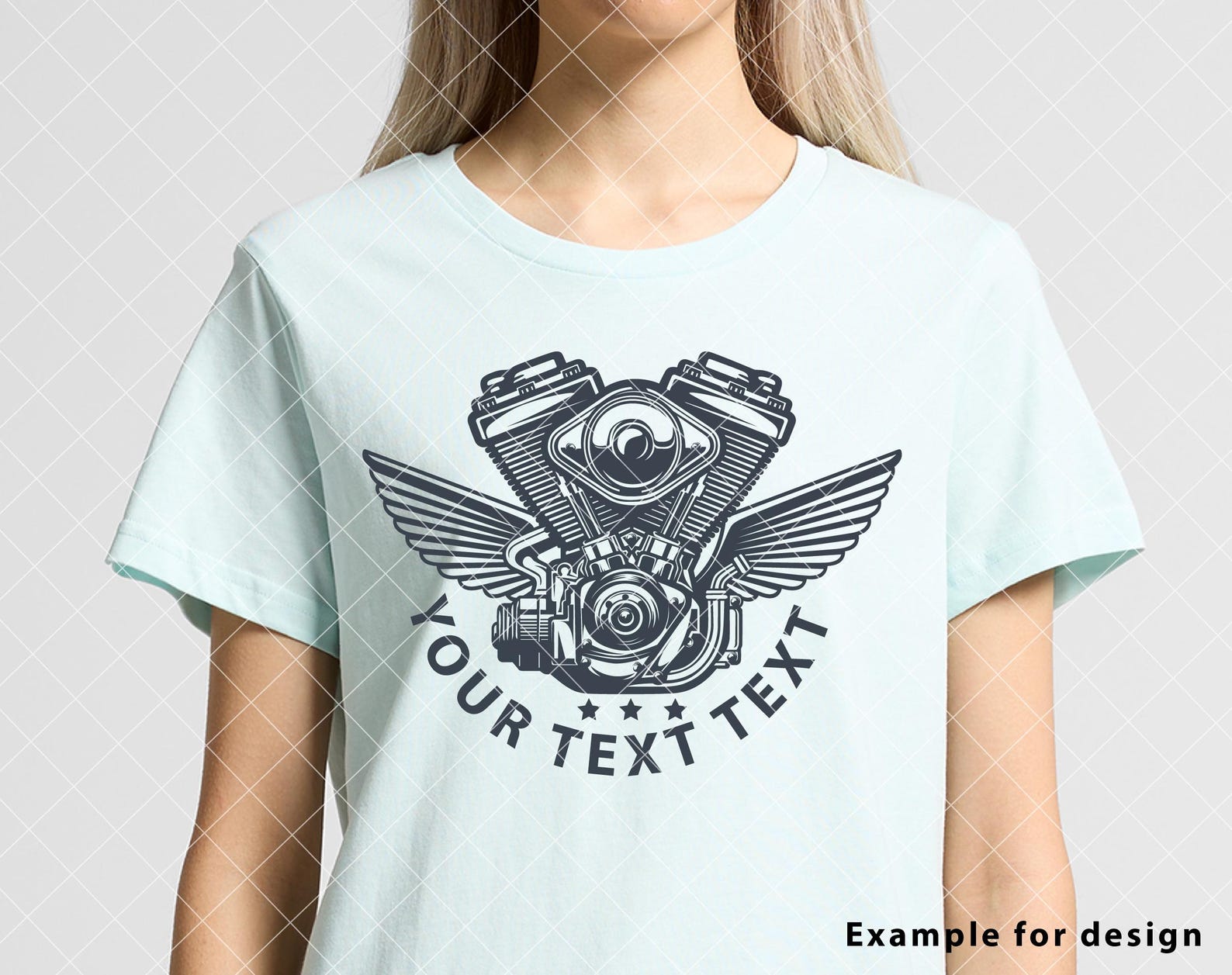 Winged Motorcycle Engine SVG: Biker Design (digital Files) - Etsy