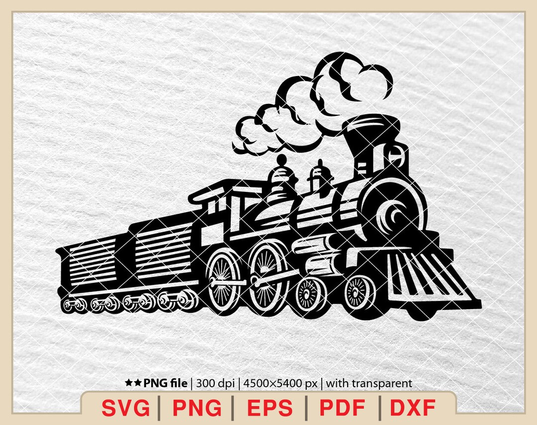 Train Svg, Steam Engine Svg, Vintage Train Svg, Old Train Svg, Classic ...
