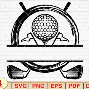 Golf Svg Golf Name Frame Svg Golf Ball Svg Golf Clipart - Etsy