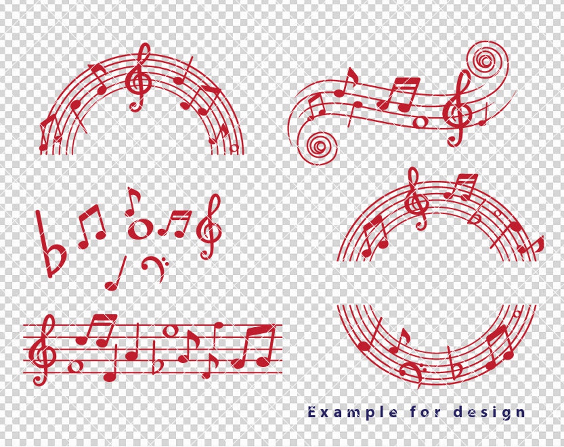 Music Notes Svg Music Svgmusic Clipart Notestreble Clef - Etsy