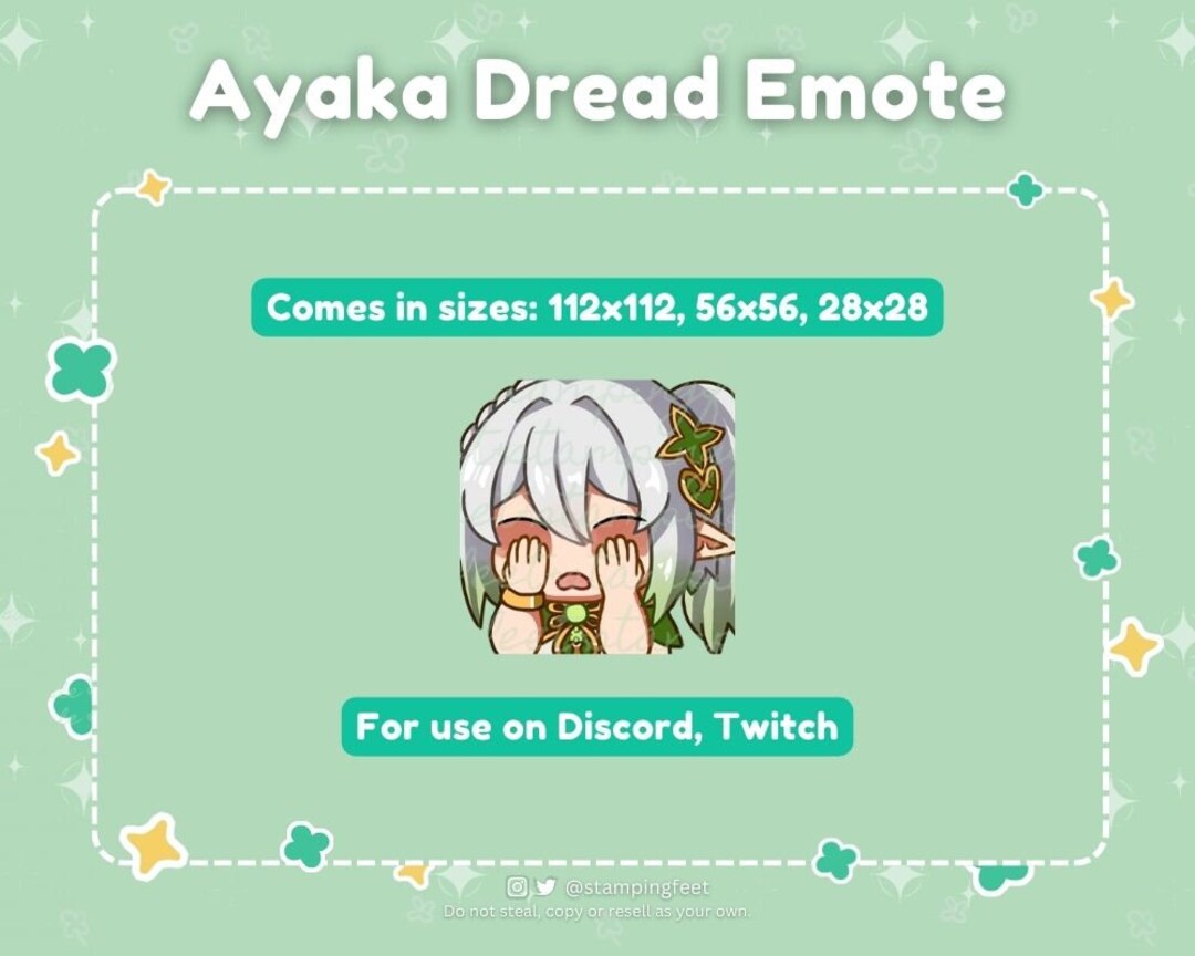 Nahida Dread Cute Genshin Impact Chibi Emotes for Twitch Discord - Etsy