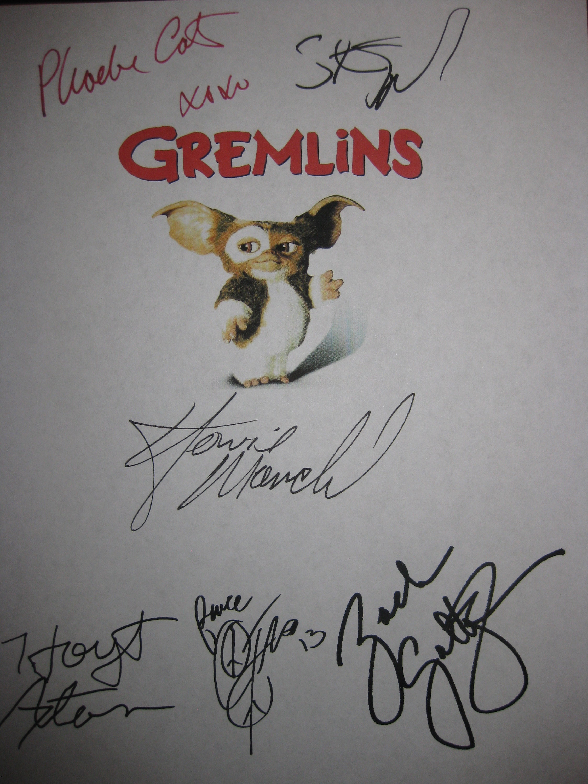 Gremlins Signed Movie Film Script Screenplay Autograph X6 Hoyt | Etsy