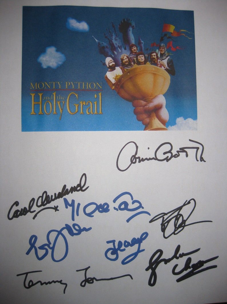 Monty Python and the Holy Grail Signed Movie Film Script | Etsy