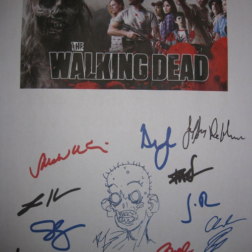 Walking Dead TV Script Screenplay Autographs Signed Andrew - Etsy